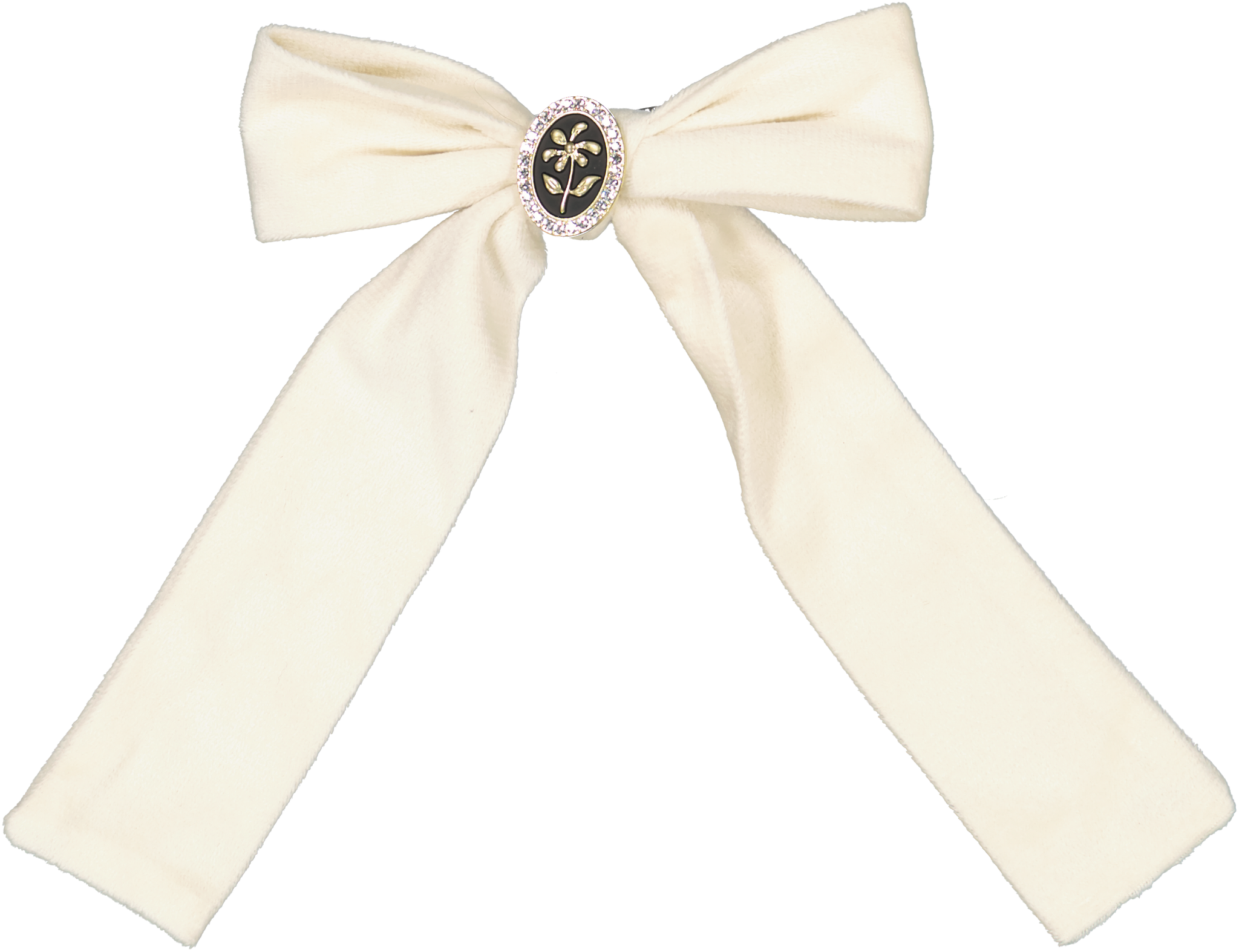 Bouquet Flower Velvet Medium Clip